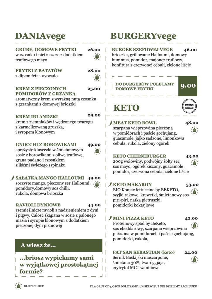 Szwalnia – Kuchnia i desery – Restauracja ze współczesną kuchnią europejską